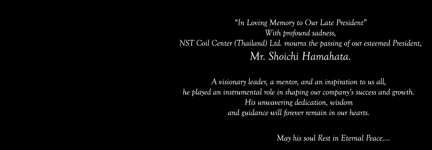 ...NST COIL CENTER (THAILAND) LTD...